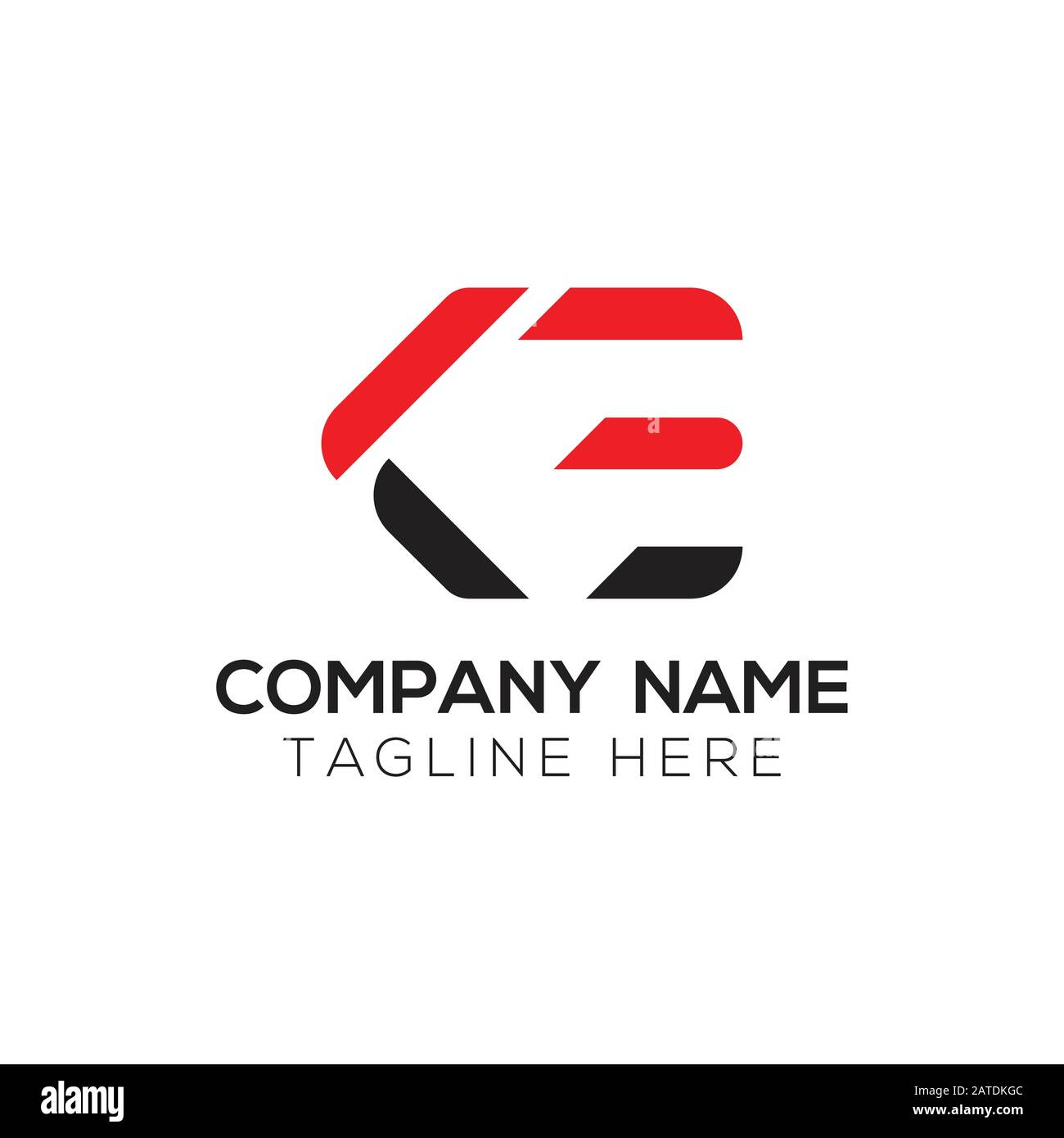 Initial ALphabet KE Logo Design vector Template. Abstract Letter KE ...