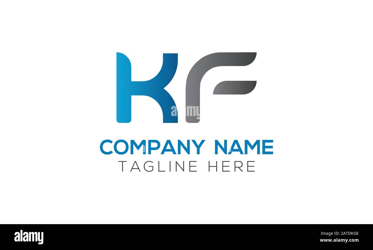 Initial ALphabet KF Logo Design vector Template. Abstract Letter KF ...