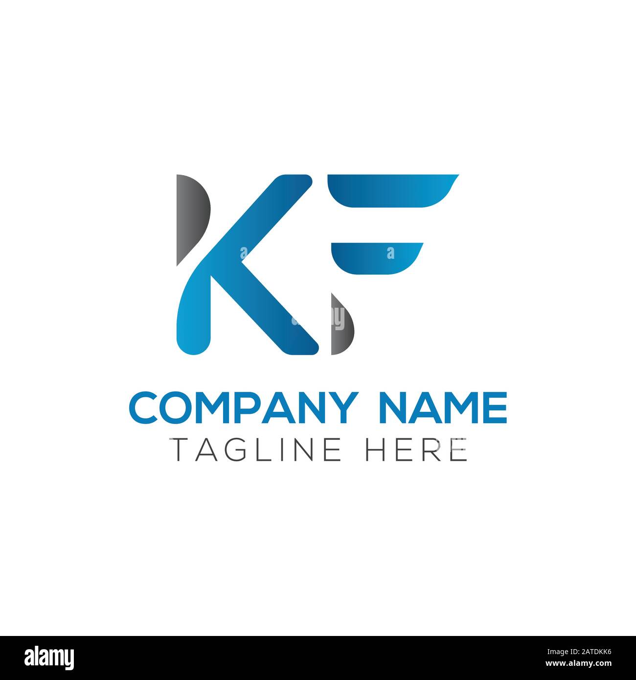 Initial ALphabet KF Logo Design vector Template. Abstract Letter KF Linked Logo Stock Vector ...