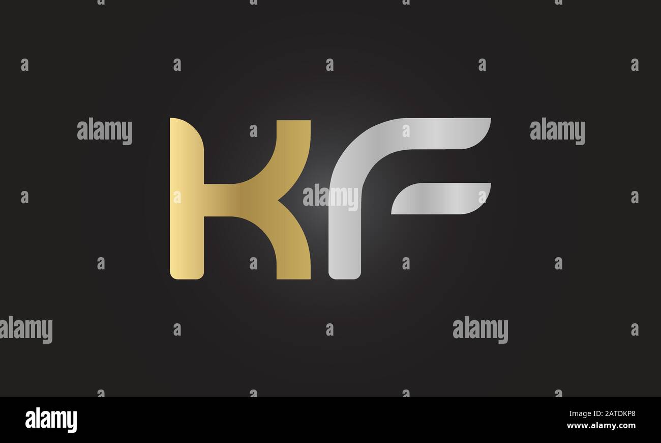 Initial ALphabet KF Logo Design vector Template. Abstract Letter KF ...