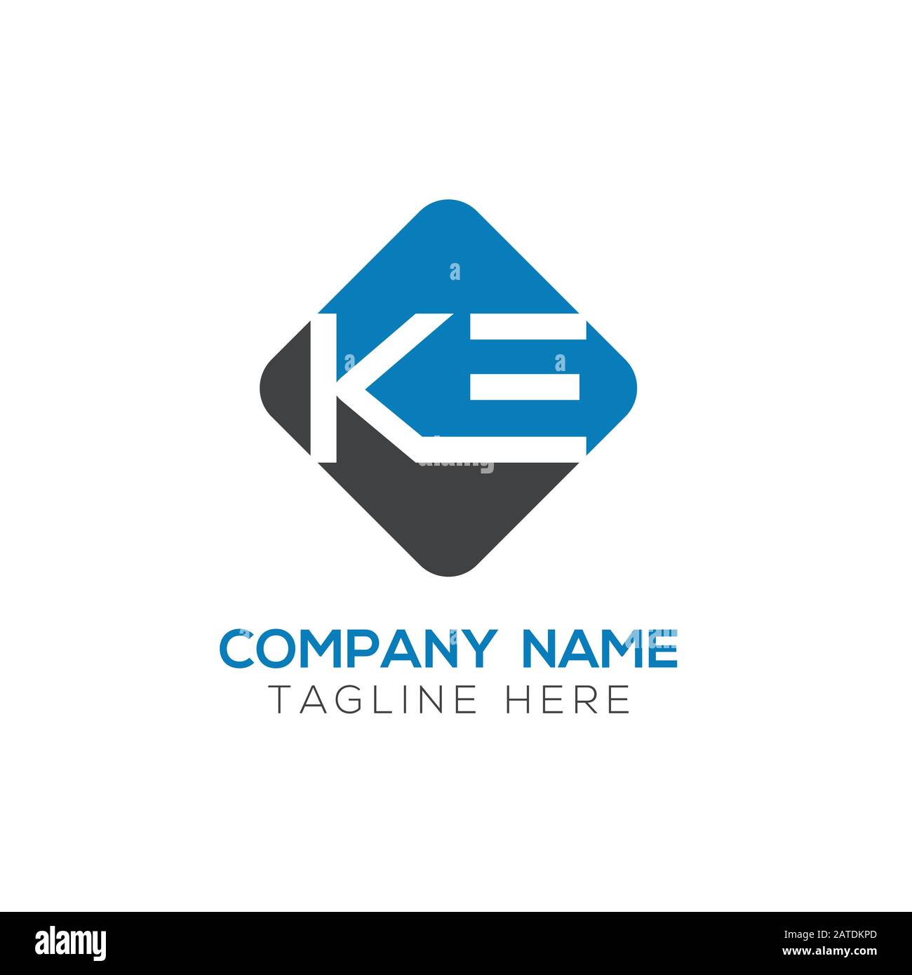 Initial ALphabet KE Logo Design vector Template. Abstract Letter KE ...