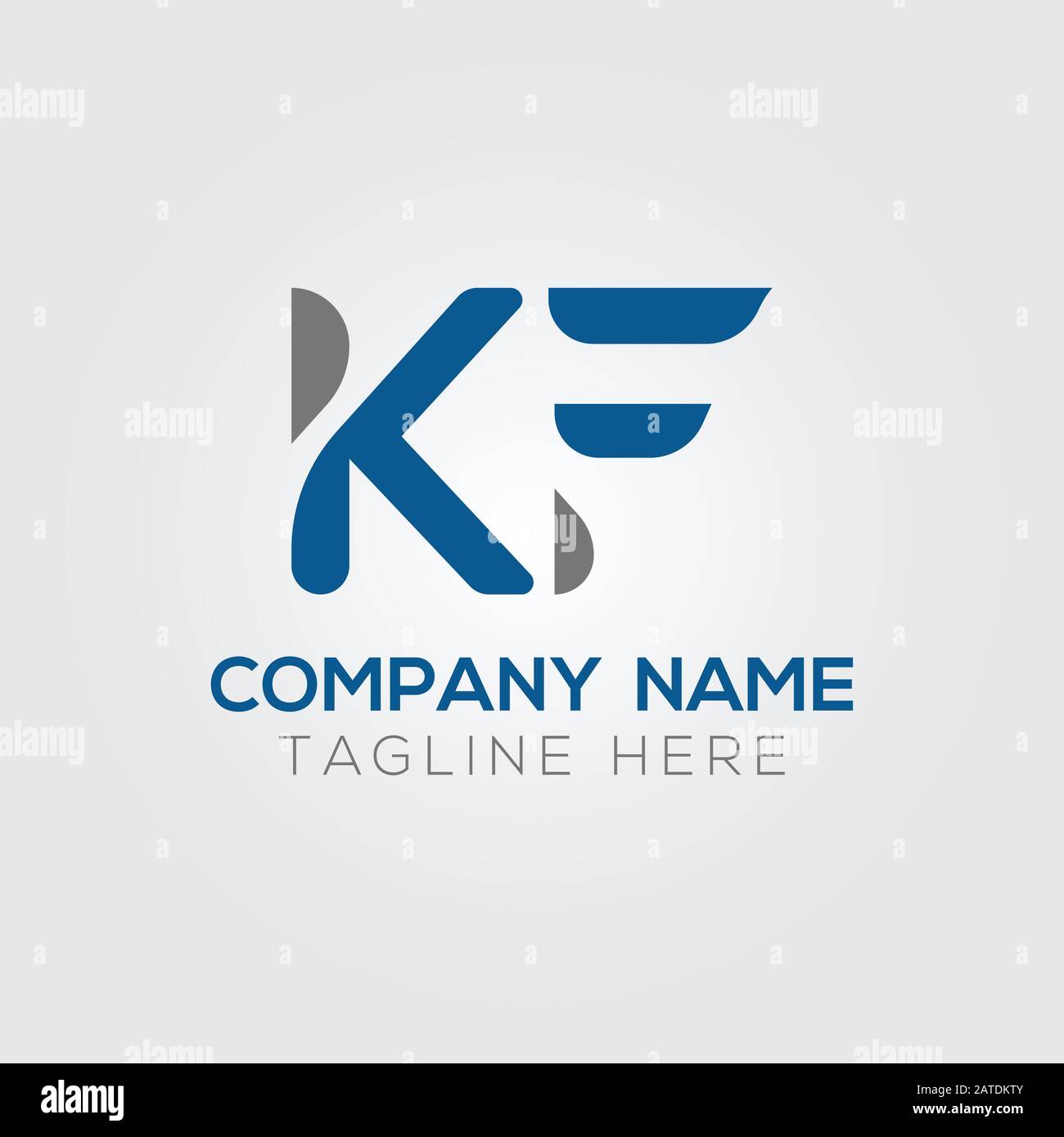 Initial ALphabet KF Logo Design vector Template. Abstract Letter KF Linked Logo Stock Vector ...
