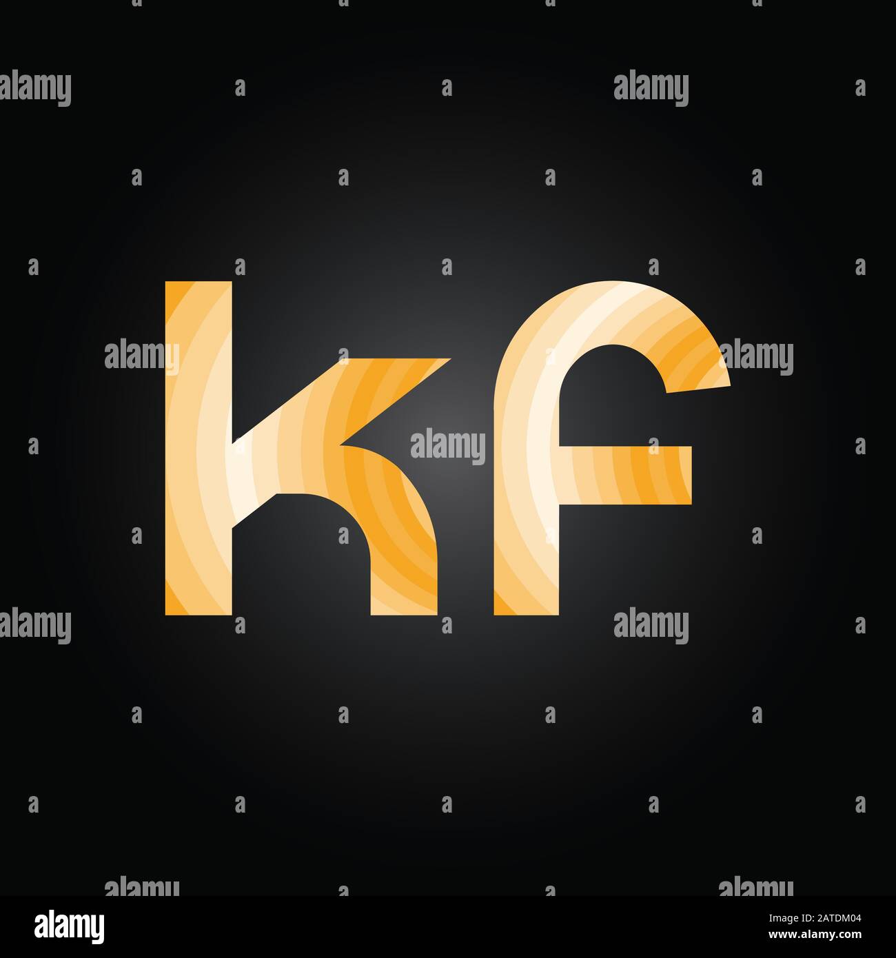 Initial ALphabet KF Logo Design vector Template. Abstract Letter KF ...