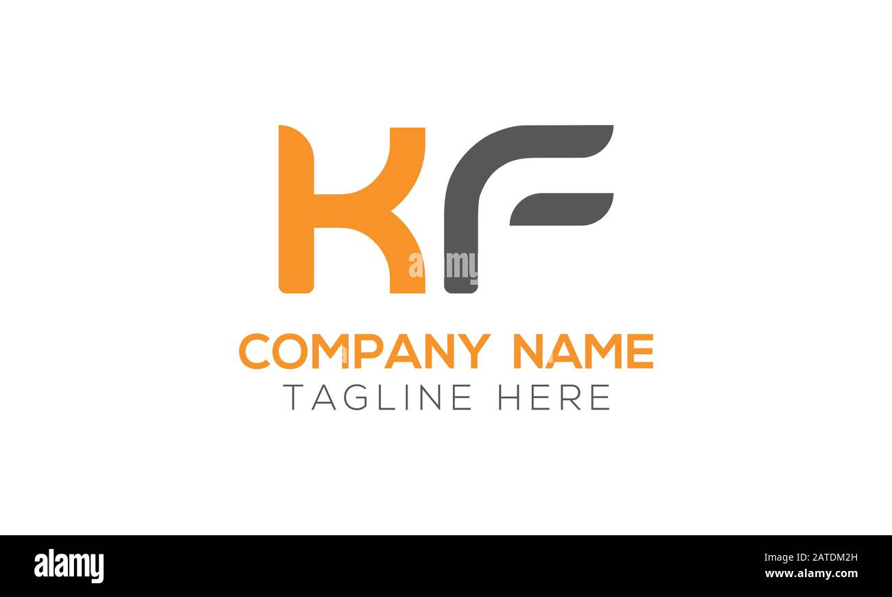 Initial ALphabet KF Logo Design vector Template. Abstract Letter KF Linked Logo Stock Vector ...