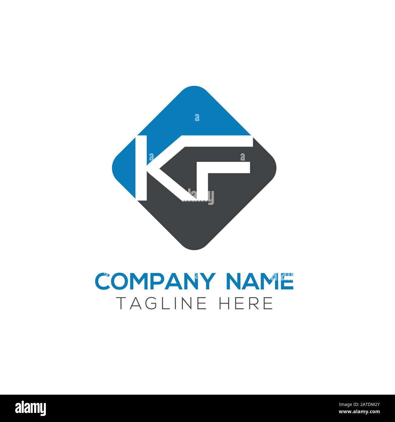 Initial ALphabet KF Logo Design vector Template. Abstract Letter KF ...