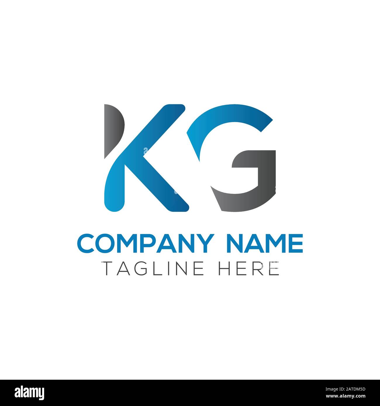 Initial ALphabet KG Logo Design vector Template. Abstract Letter KG ...