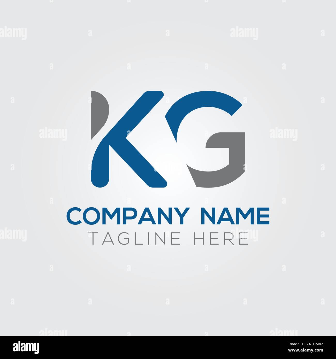 Initial ALphabet KG Logo Design vector Template. Abstract Letter KG ...