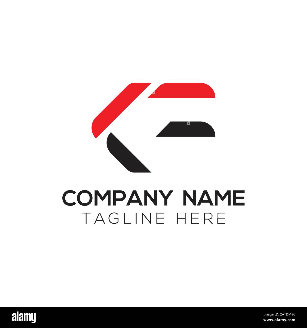 Initial ALphabet KF Logo Design vector Template. Abstract Letter KF ...