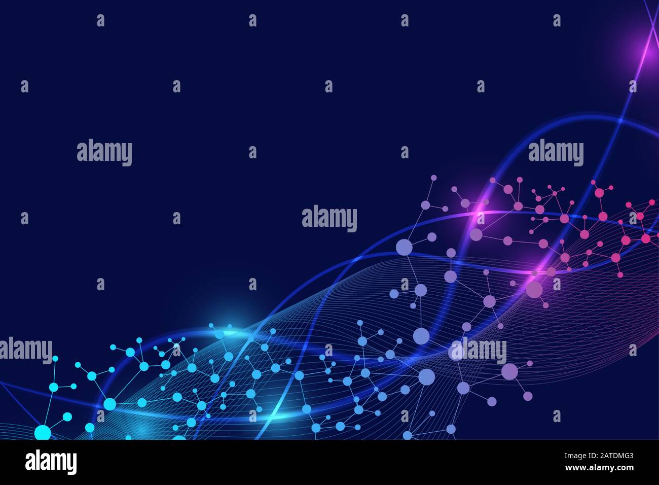Structure molecule and communication. Dna, atom, neurons. Scientific ...