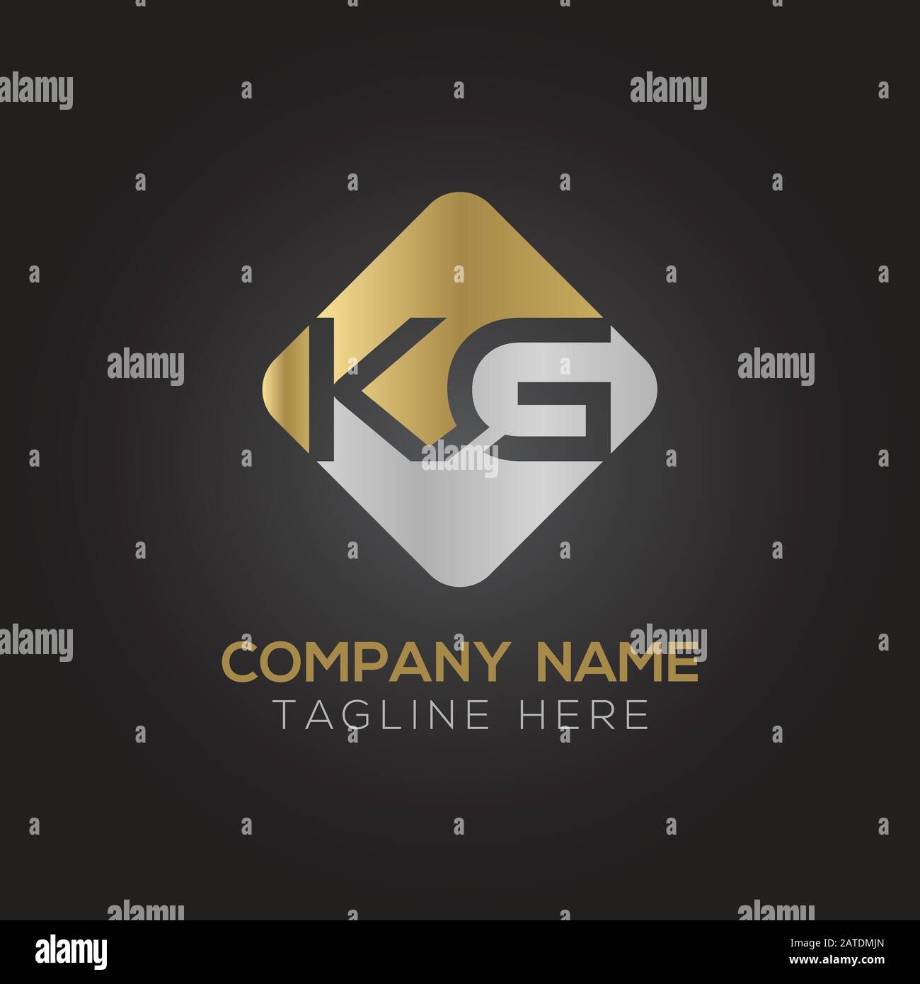 Initial ALphabet KG Logo Design vector Template. Abstract Letter KG ...