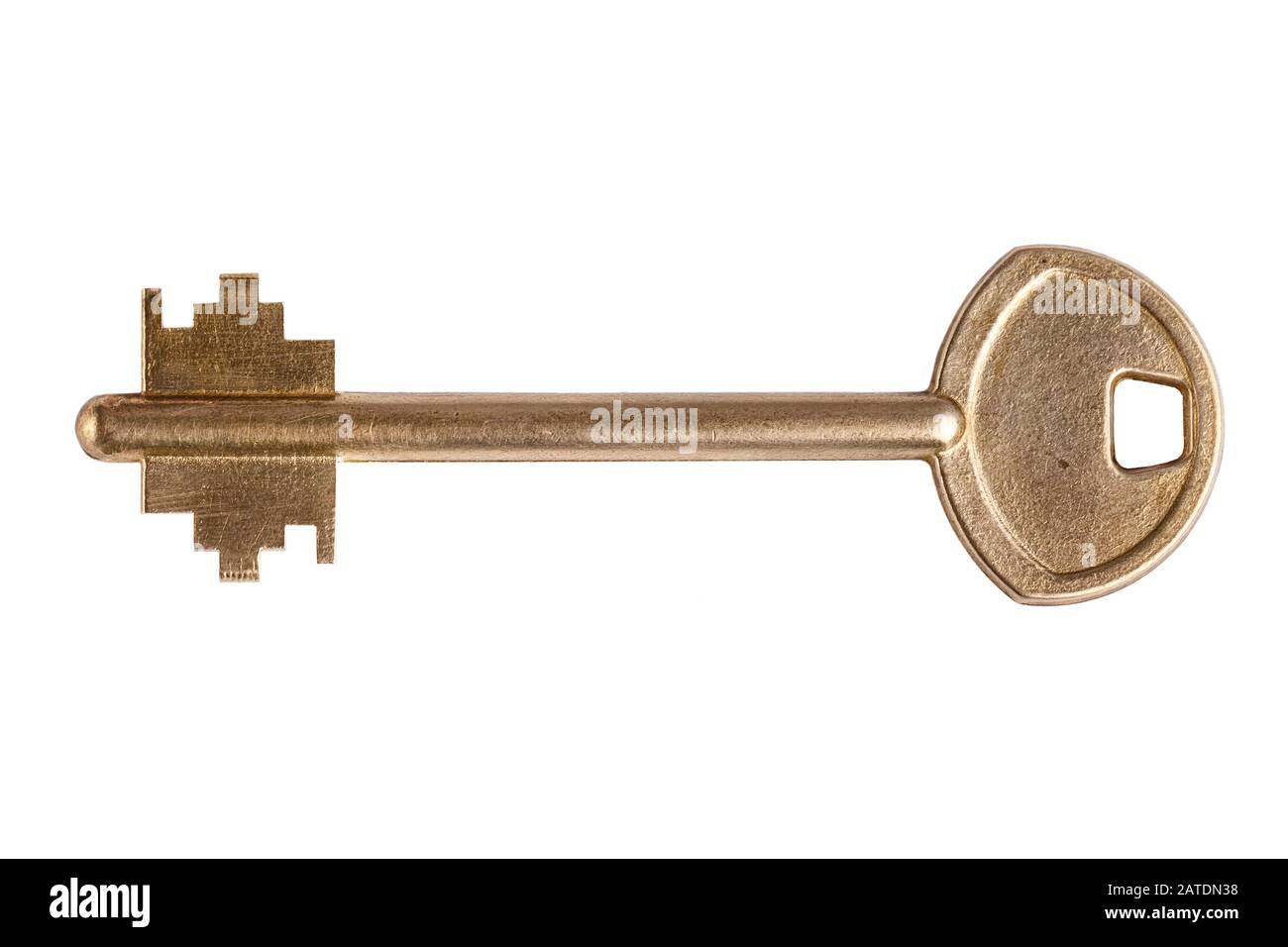 door key isolated on white background. clipping path. space for text ...
