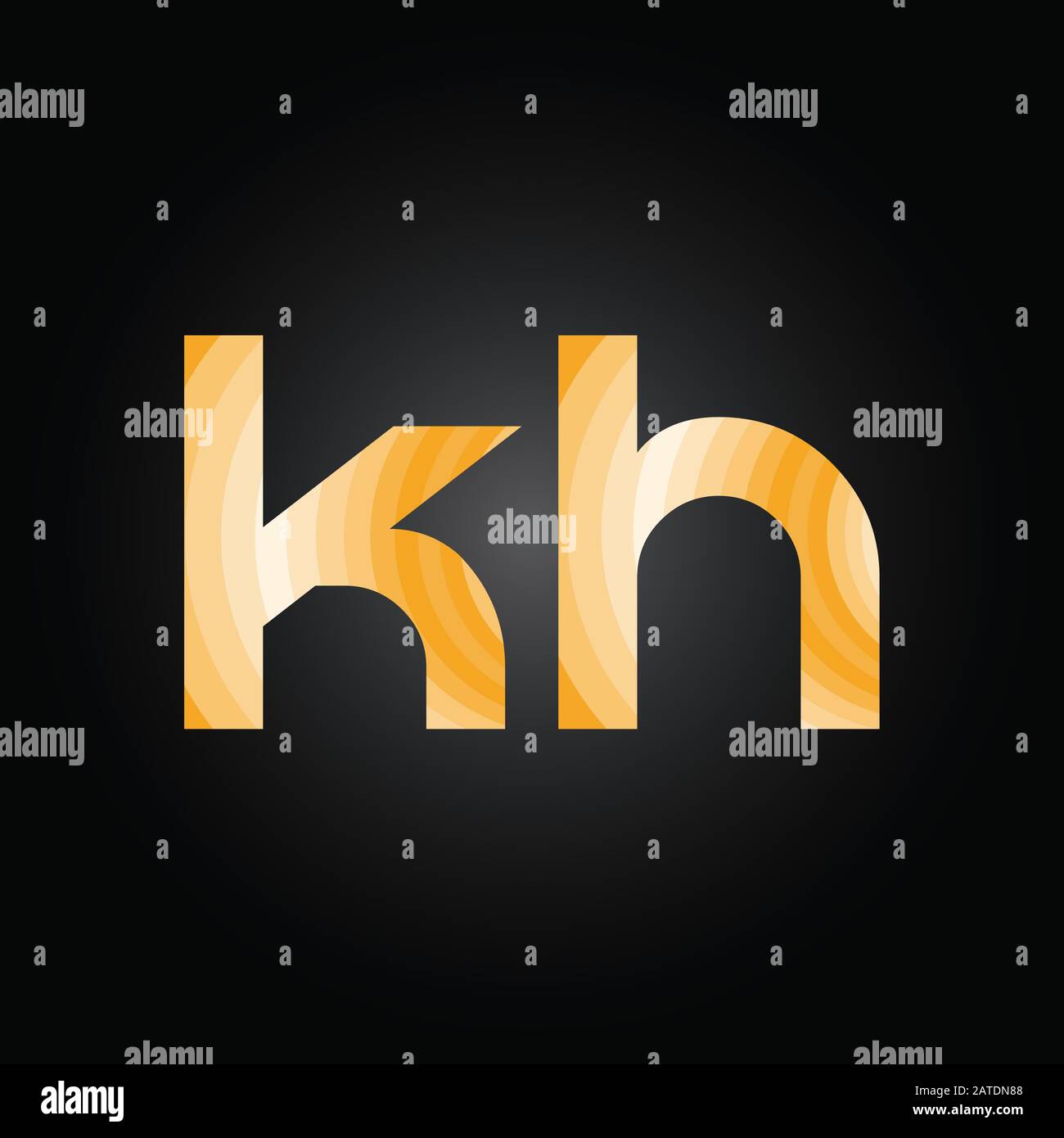 Initial ALphabet KH Logo Design vector Template. Abstract Letter KH ...