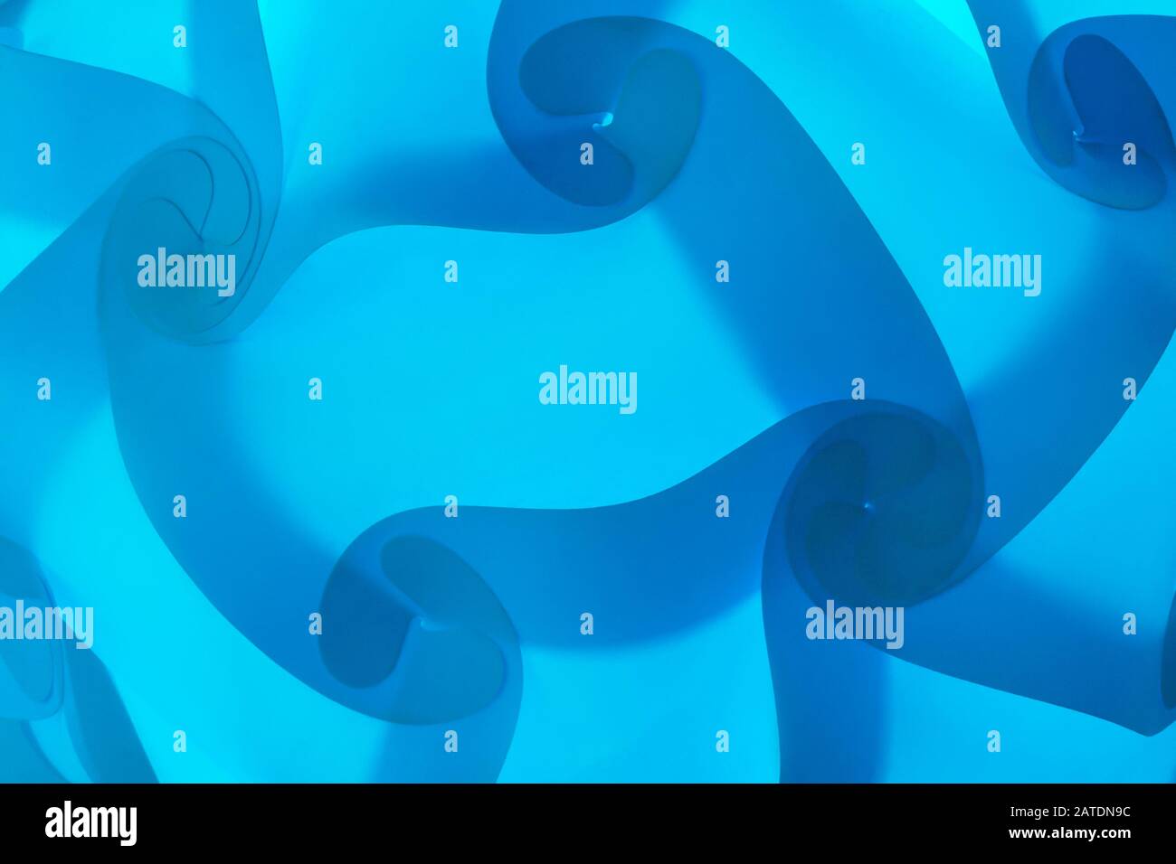 abstract background, blue rounded large elements and details, blurred ...