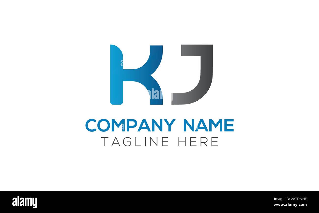 Initial ALphabet KJ Logo Design vector Template. Abstract Letter KJ ...