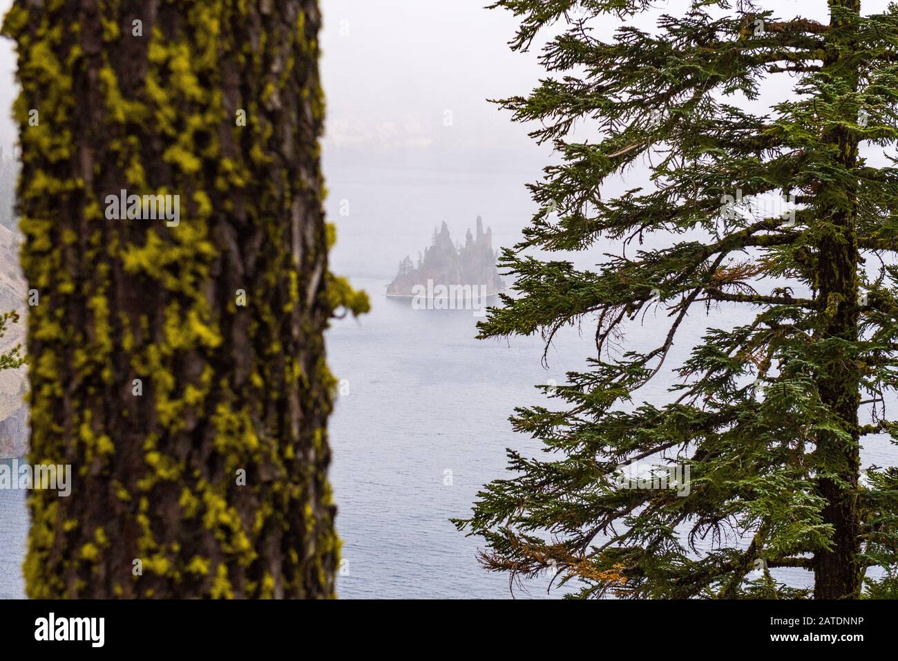 Phantom ship crater lake fog hi-res stock photography and images - Alamy
