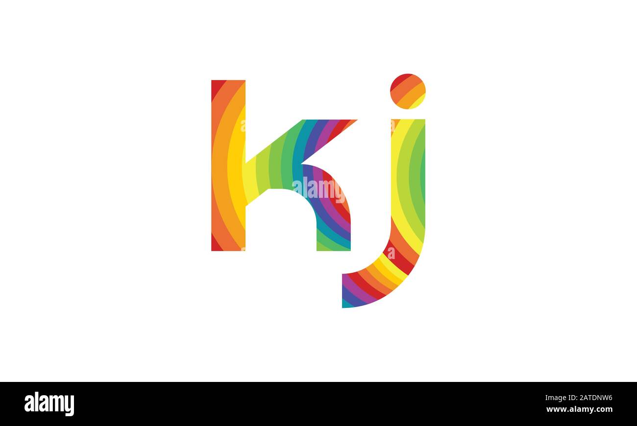 Initial ALphabet KJ Logo Design vector Template. Abstract Letter KJ ...