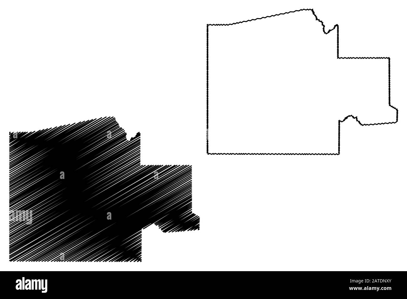 Ngamiland District (Districts of Botswana, Republic of Botswana) map ...
