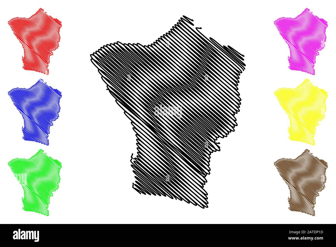 Erongo Region (Regions of Namibia, Republic of Namibia) map vector ...