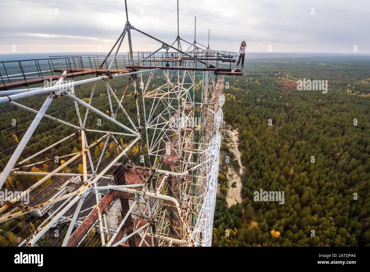 View from the top of abandoned Duga radar system in Chernobyl Exclusion ...