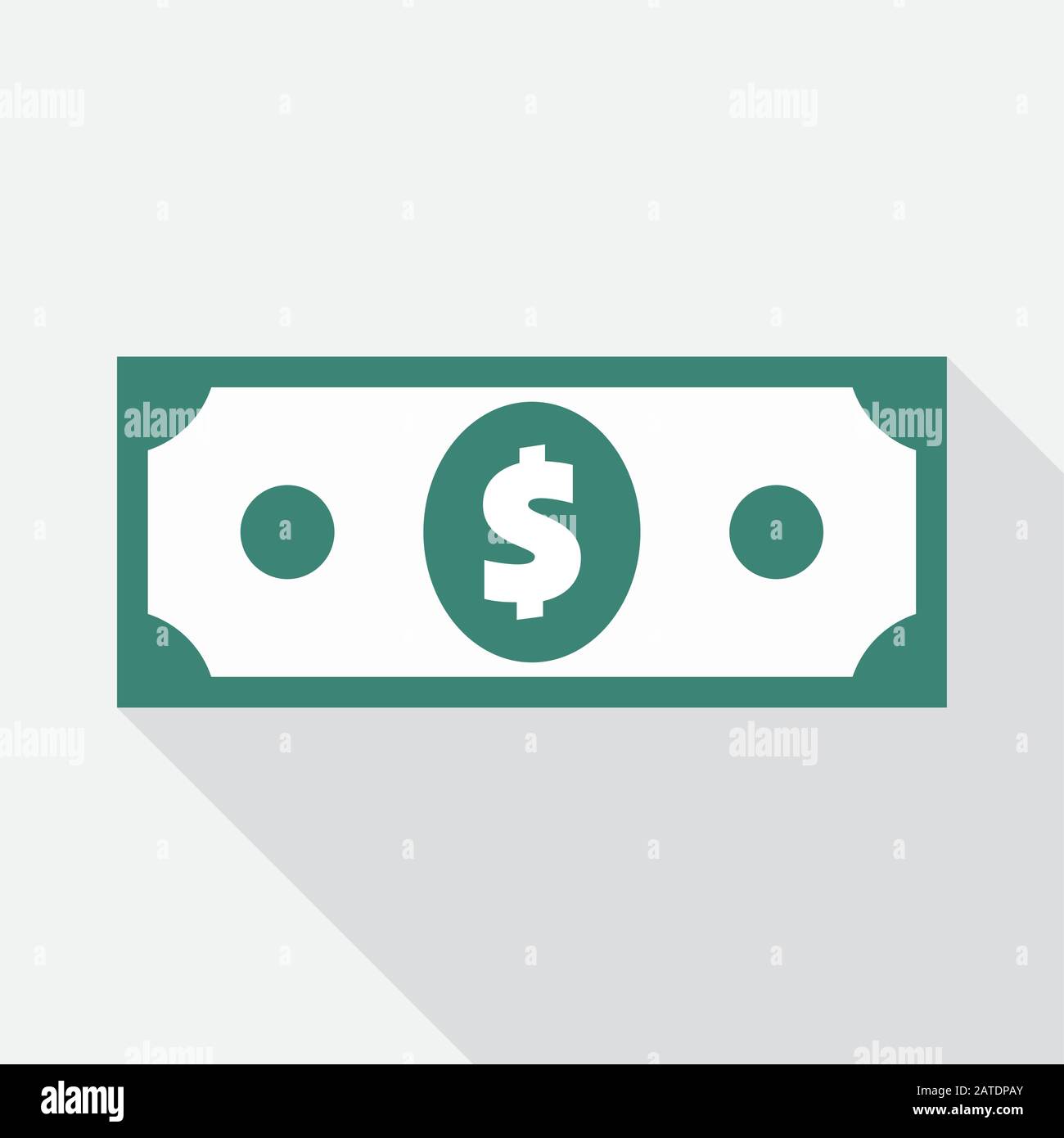 Dollar banknote flat icon. USA currency note symbol. American buck ...