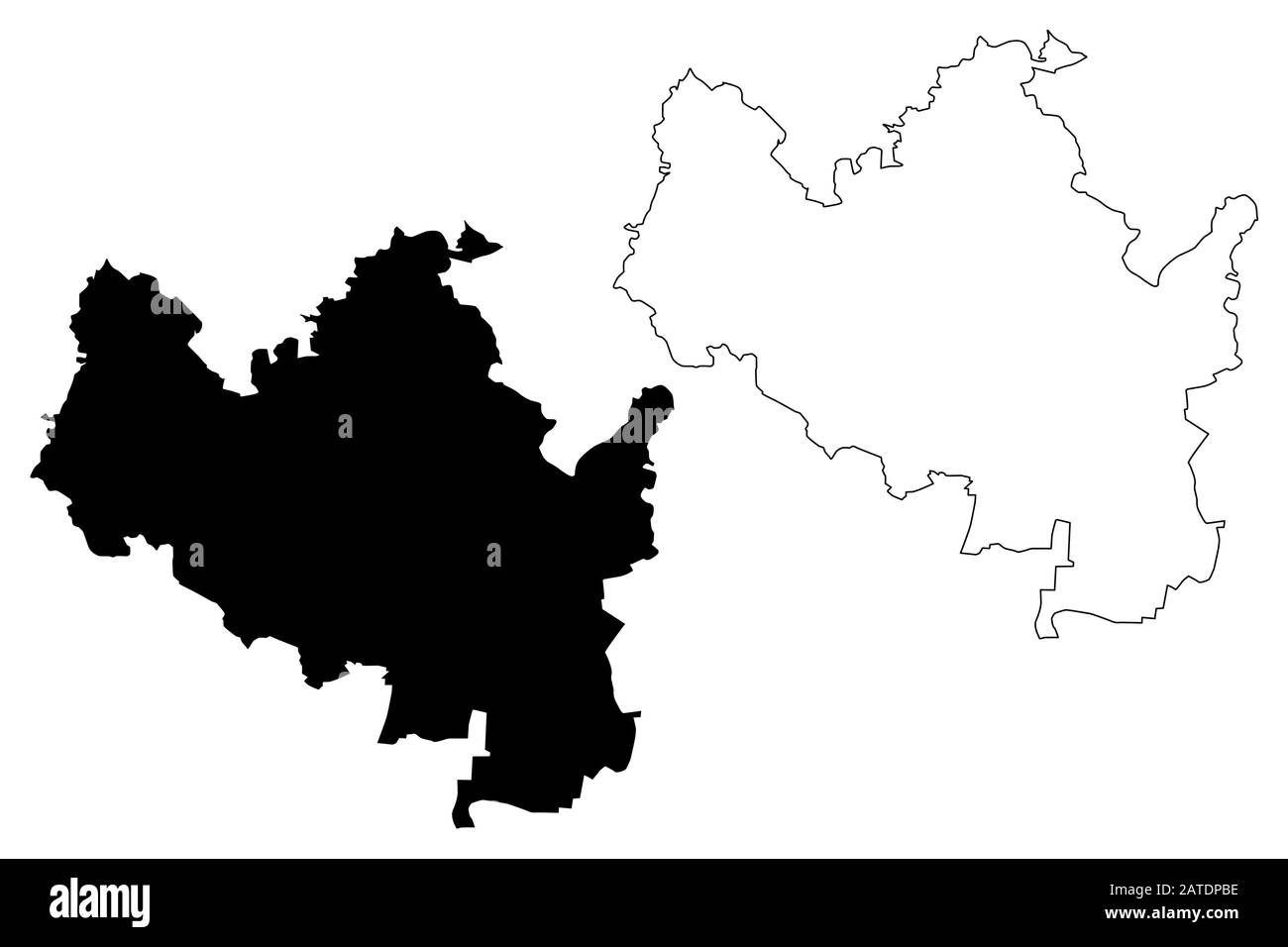 Brno City (Czech Republic, Czechia, Moravia) map vector illustration ...