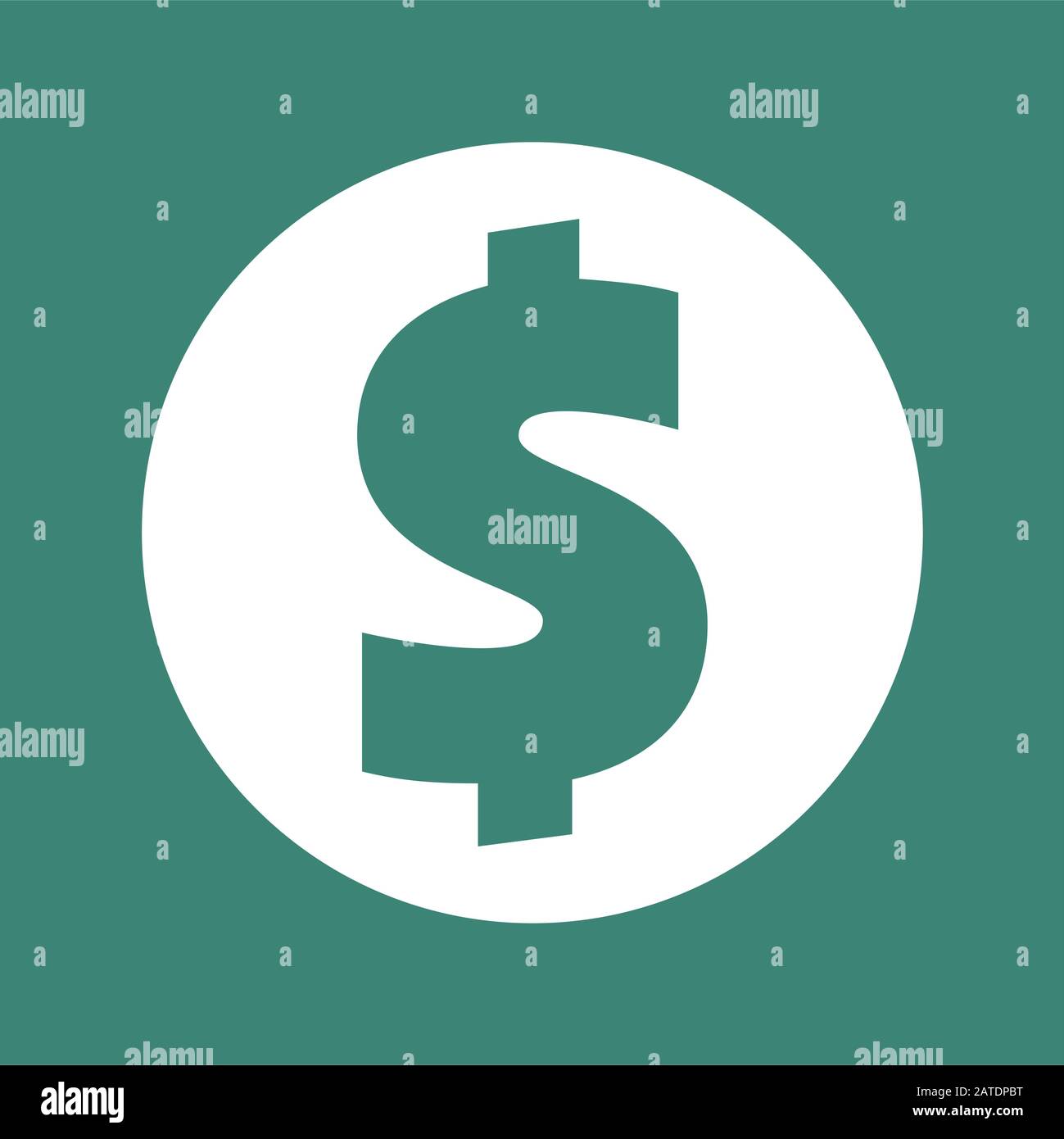 Dollar sign flat icon. Symbol of USA currency in a circle. Vector ...