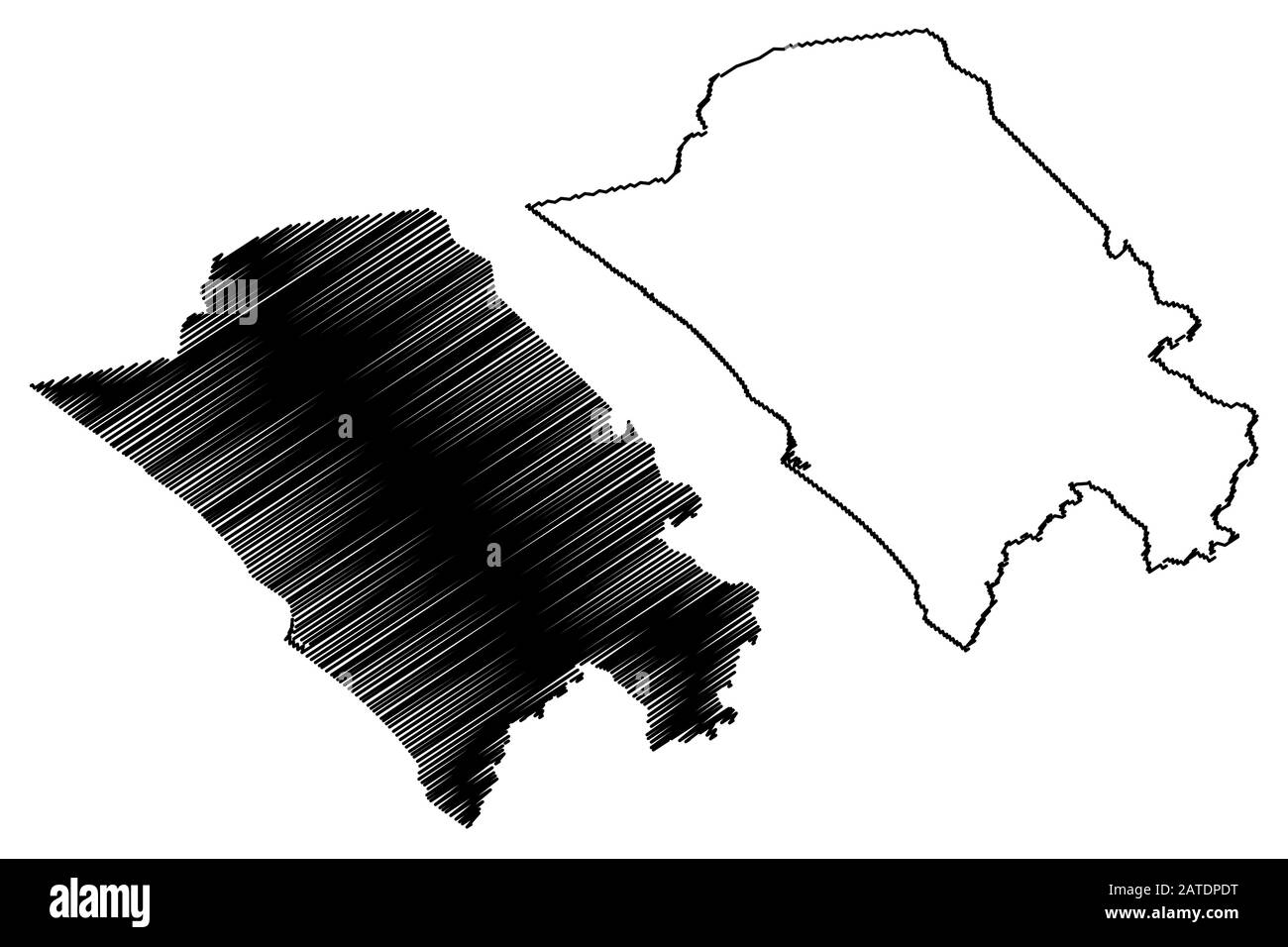 Nyanga Province (Subdivisions of Gabon, Gabonese Republic) map vector ...
