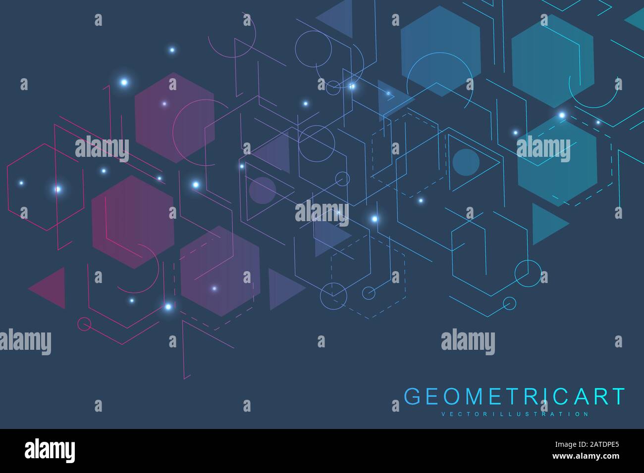 Modern Futuristic Background Of The Scientific Hexagonal Pattern Virtual Abstract Background