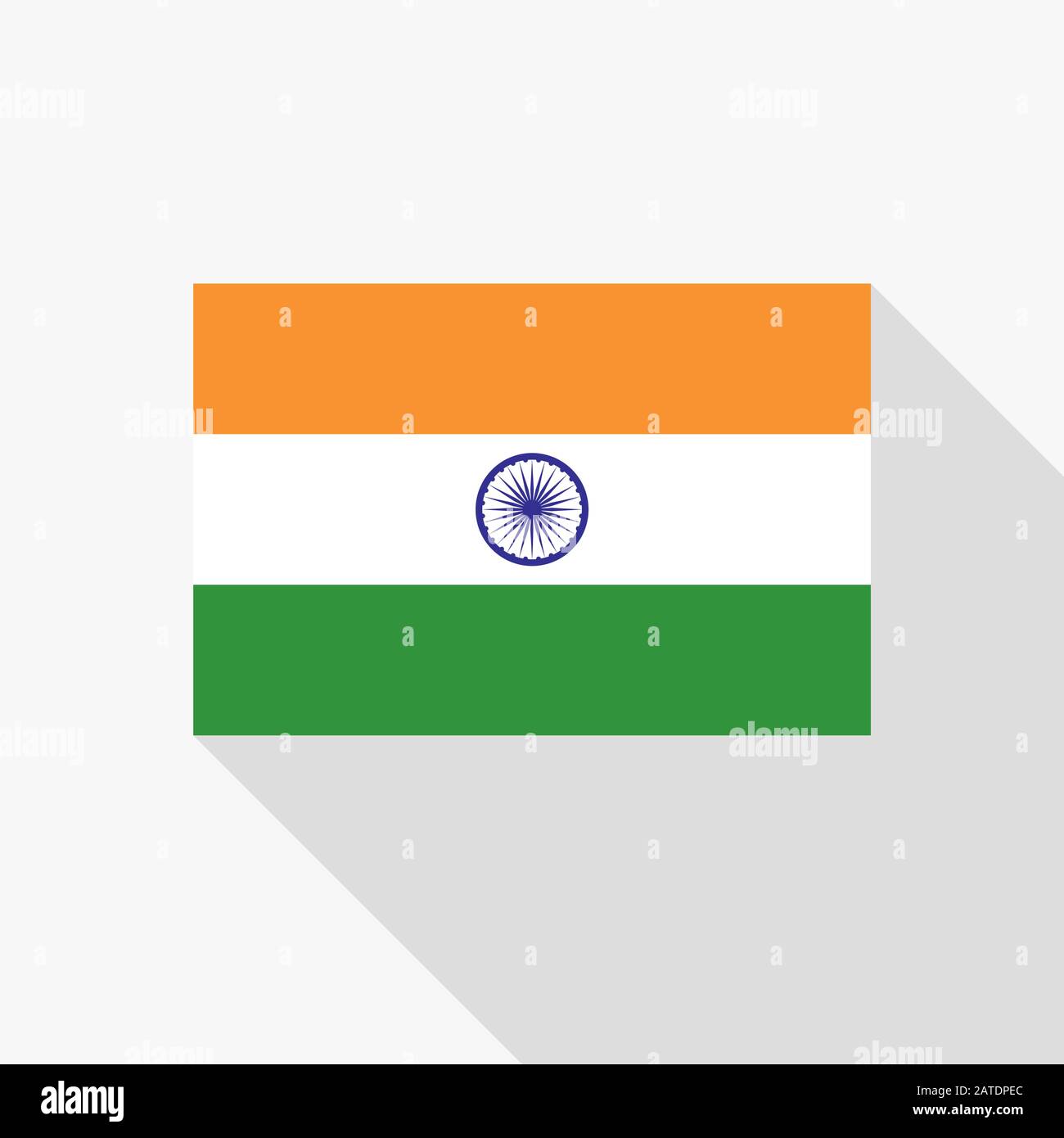 The National Flag of India. Vector flat icon in eps8 Stock Vector Image ...