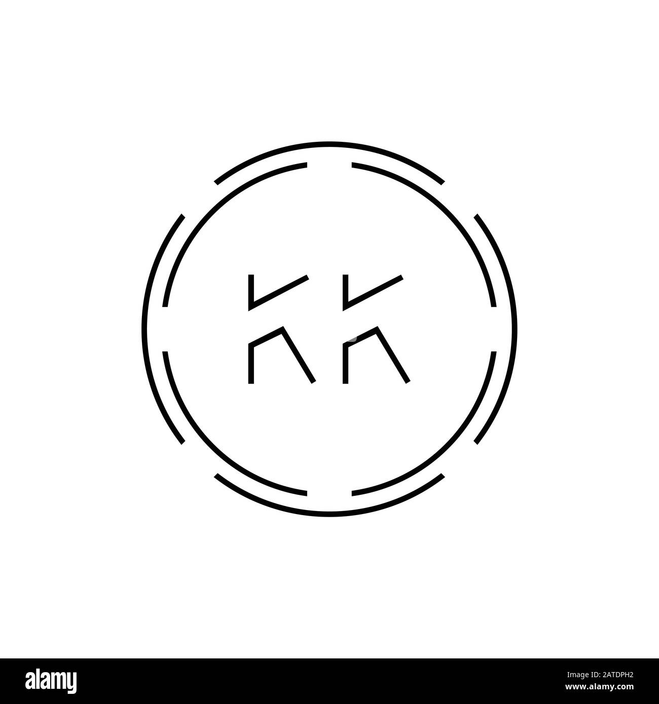 Initial ALphabet KK Logo Design vector Template. Abstract Letter KK ...
