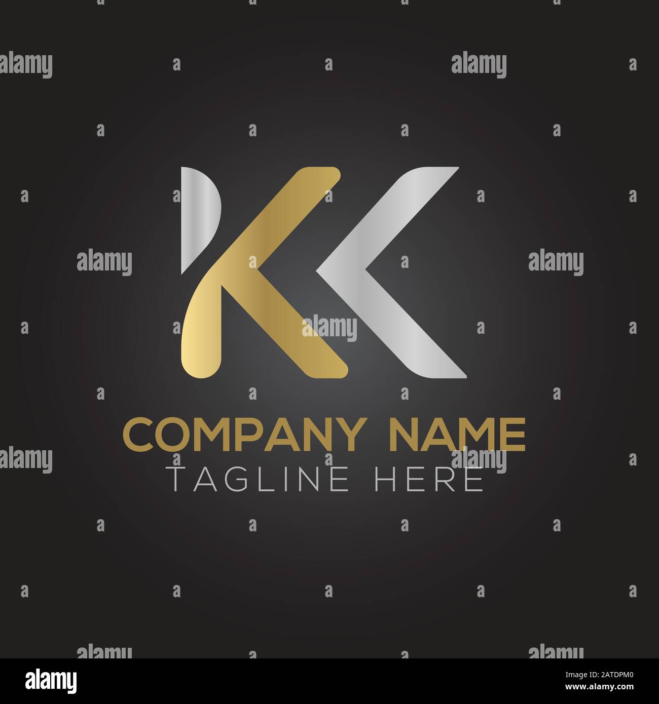 Initial ALphabet KK Logo Design vector Template. Abstract Letter KK Linked Logo Stock Vector ...
