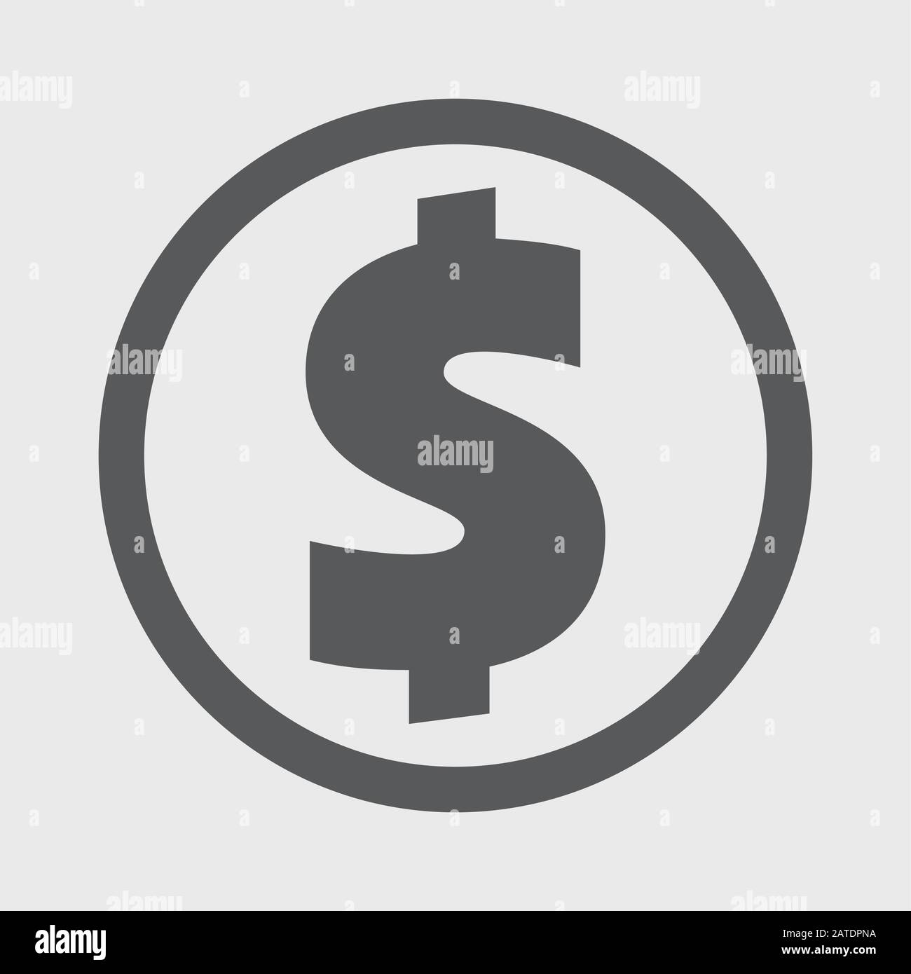 Dollar sign flat icon. Symbol of USA currency. Vector pictogram Stock ...