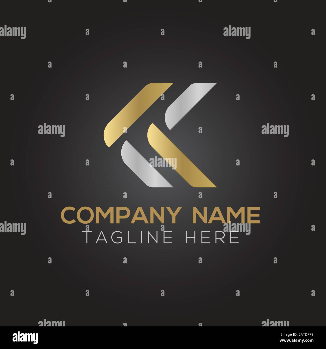 Initial ALphabet KK Logo Design vector Template. Abstract Letter KK ...