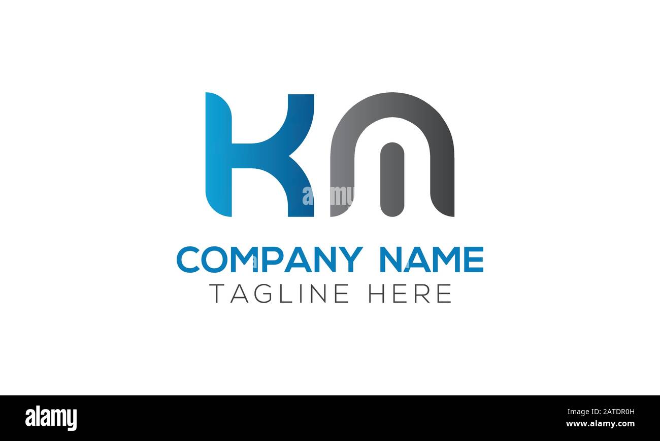 Initial ALphabet KM Logo Design vector Template. Abstract Letter KM ...