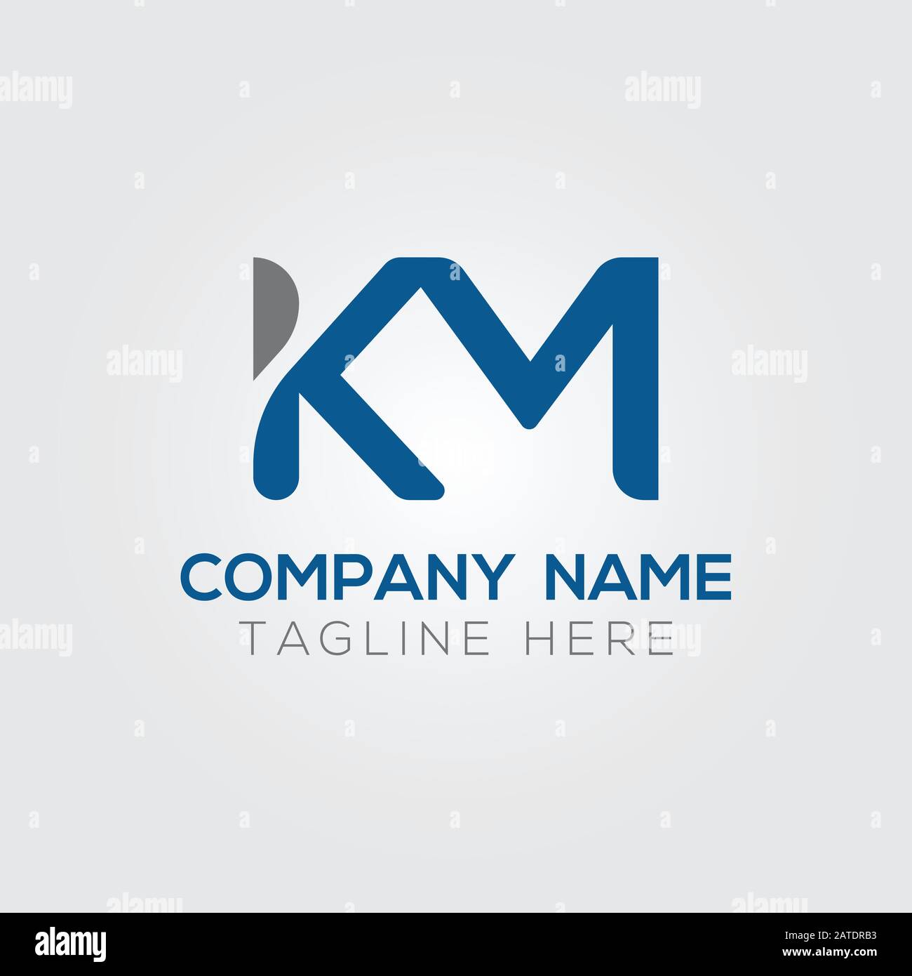 Initial ALphabet KM Logo Design vector Template. Abstract Letter KM Linked Logo Stock Vector ...
