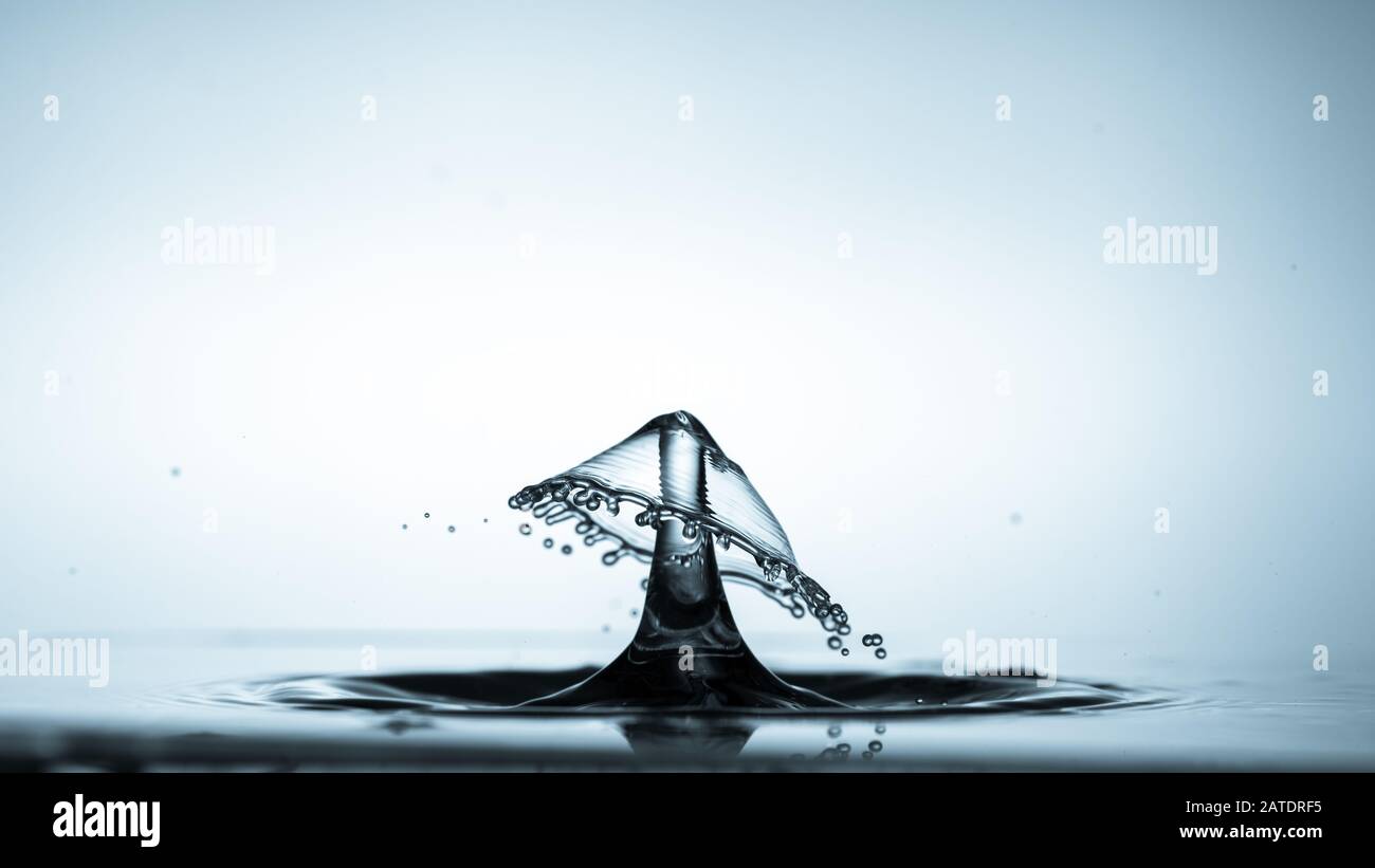 water drop collision. Water splash Stock Photo - Alamy