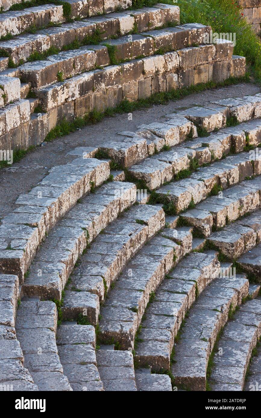 The amphitheatre at the Ancient Roman ruins of Djemilla, A UNESCO World ...