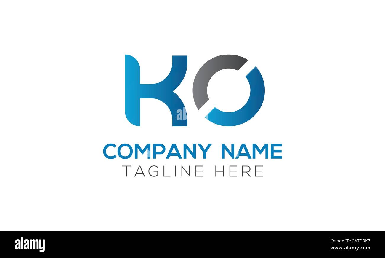 Initial ALphabet KO Logo Design vector Template. Abstract Letter KO ...
