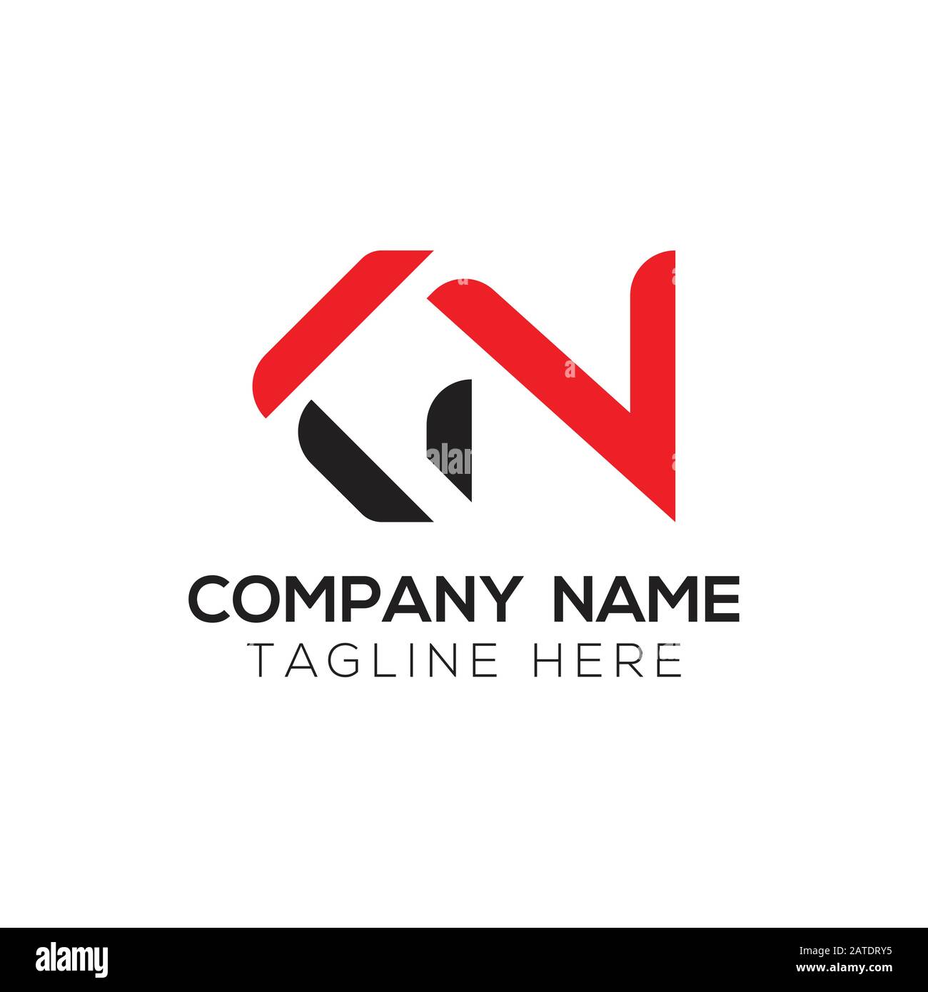 Initial ALphabet KN Logo Design vector Template. Abstract Letter KN ...