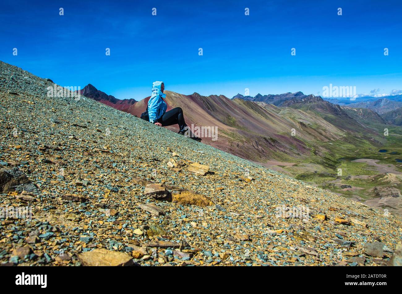 Vinicunca, Peru - Rainbow Mountain (5200 m) in Andes, Cordillera de los ...