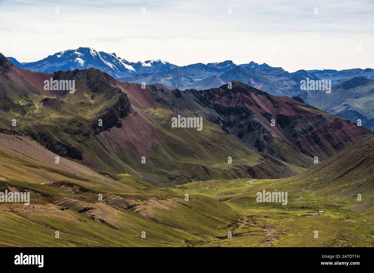 Vinicunca, Peru - Rainbow Mountain (5200 m) in Andes, Cordillera de los ...