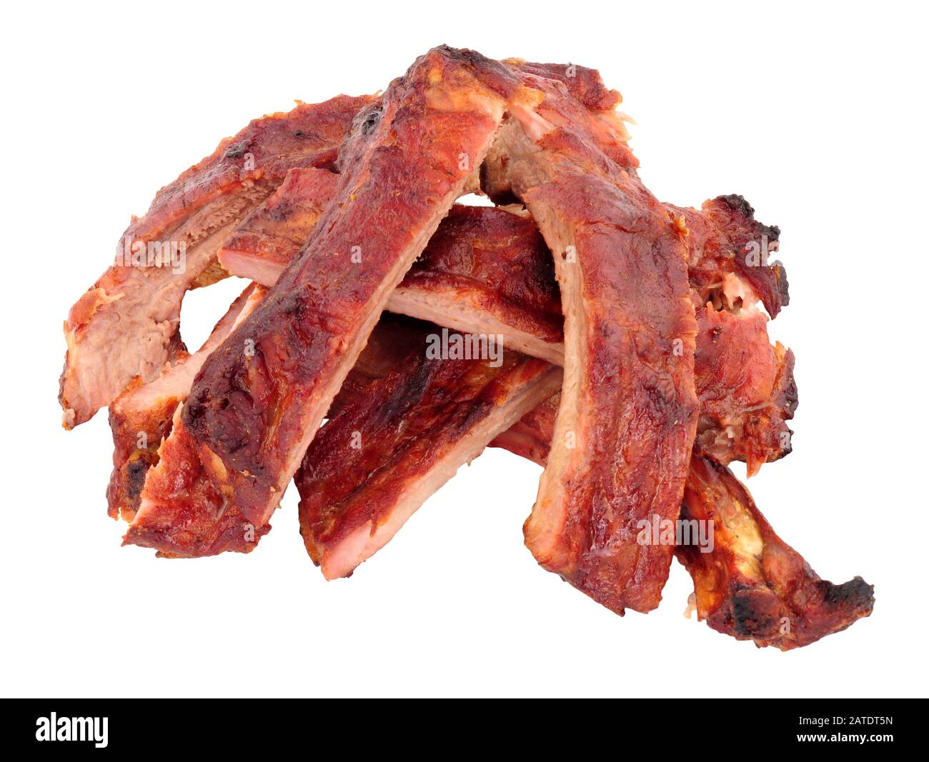 Chinese style mini pork ribs isolated on a white background Stock Photo ...