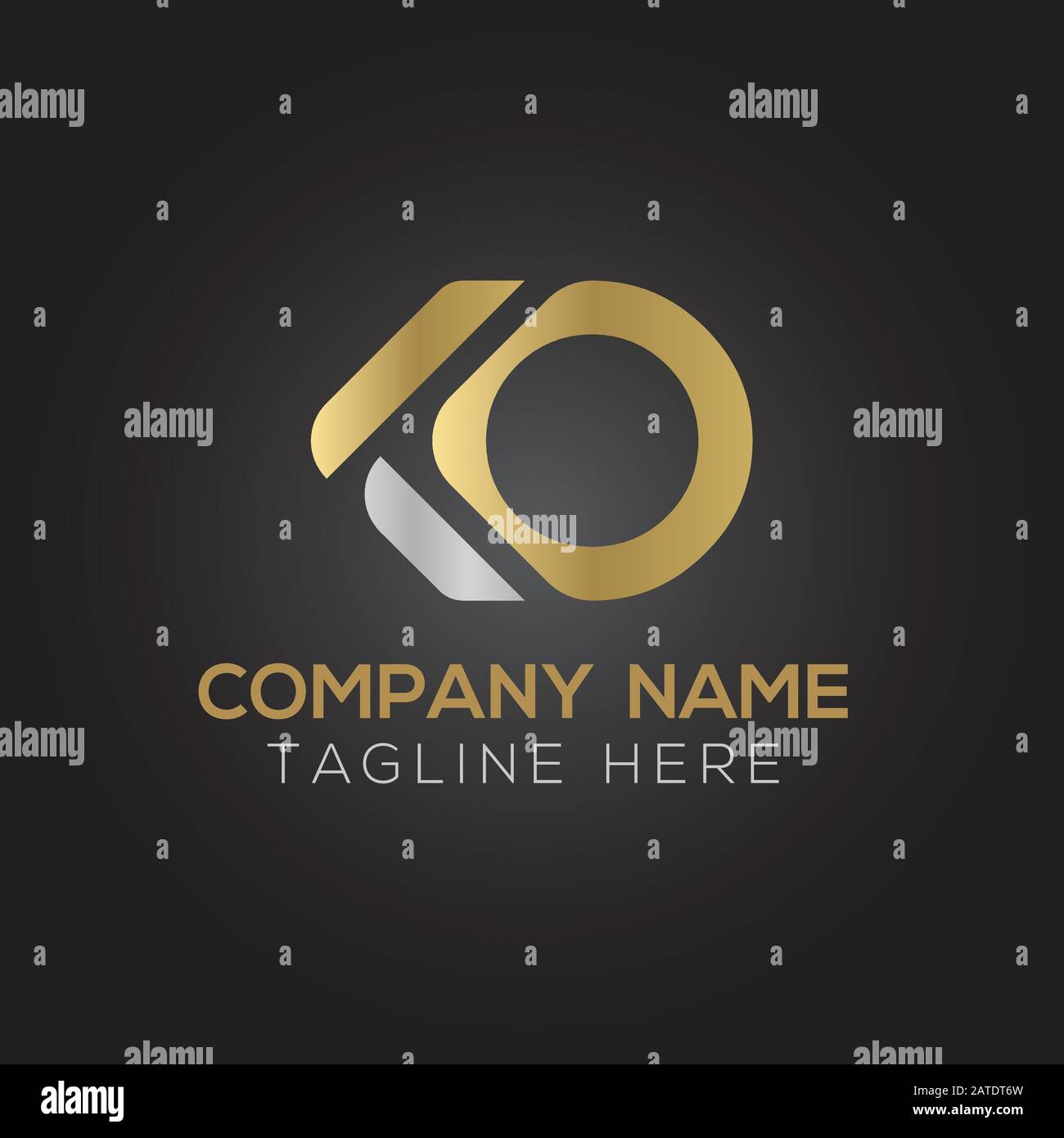 Initial ALphabet KO Logo Design vector Template. Abstract Letter KO ...