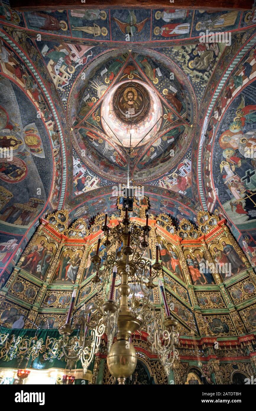Interior of Sucevita Monastery, Roania Stock Photo - Alamy