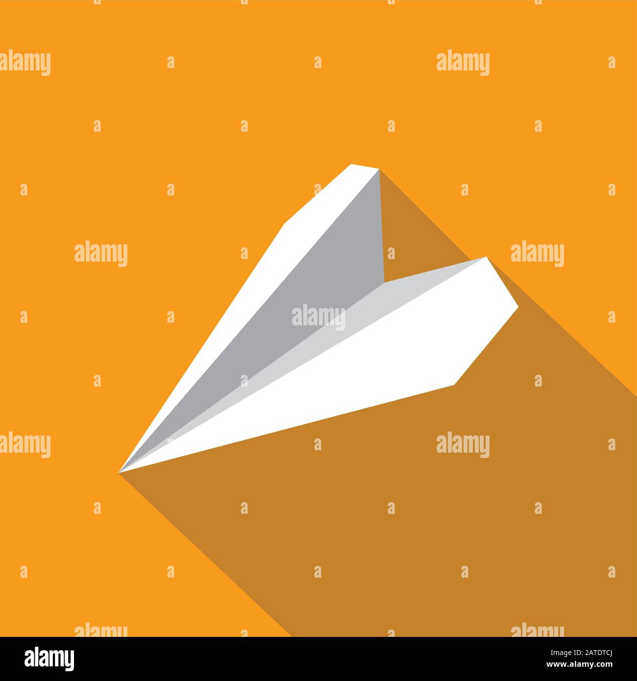 Paper plane navigational flat icon sign. Paper origami airplane symbol ...