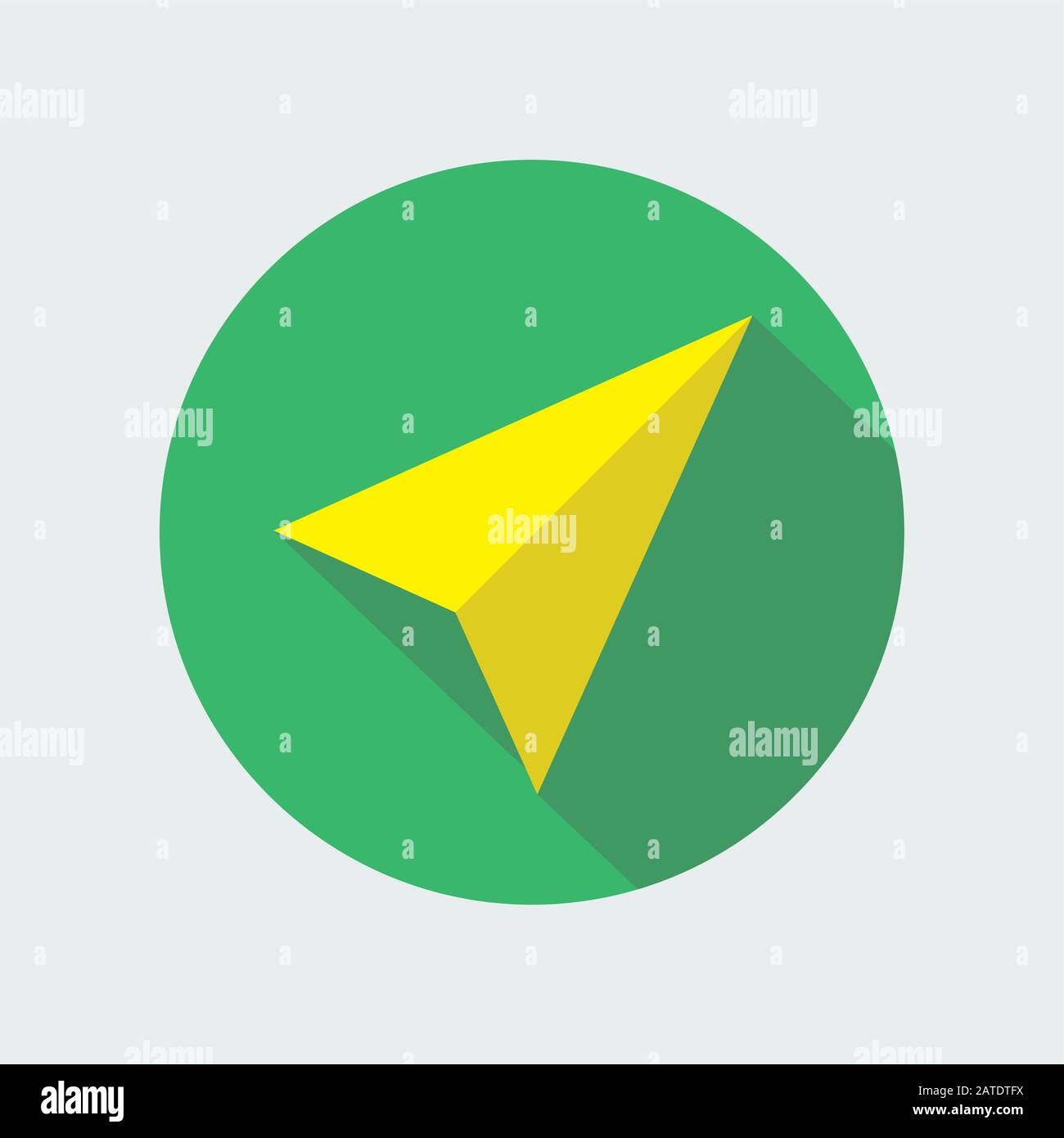 Navigation pointer flat icon sign. Navigator arrow symbol. Navigational ...