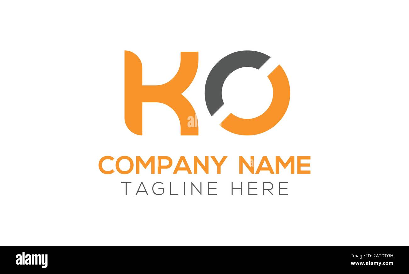 Ko letter design Cut Out Stock Images & Pictures - Alamy