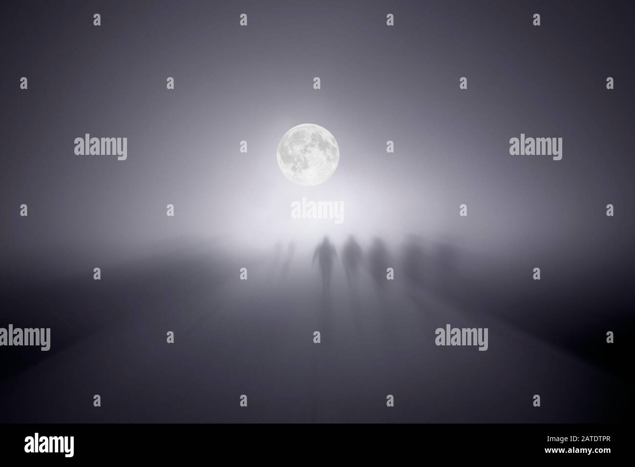 Walking in full moon light hi-res stock photography and images - Alamy