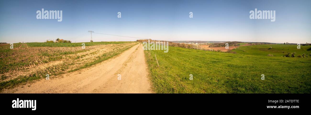 Country Road in Grain Field, a Kansas USA Stock Photo - Alamy