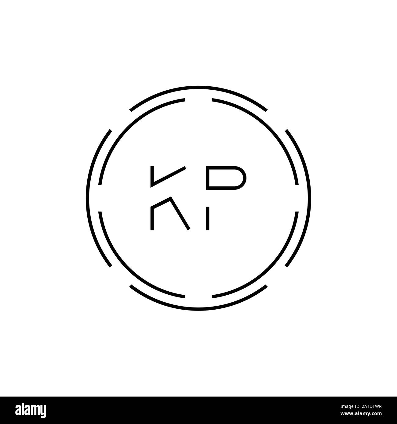 Initial ALphabet KP Logo Design vector Template. Abstract Letter KP ...